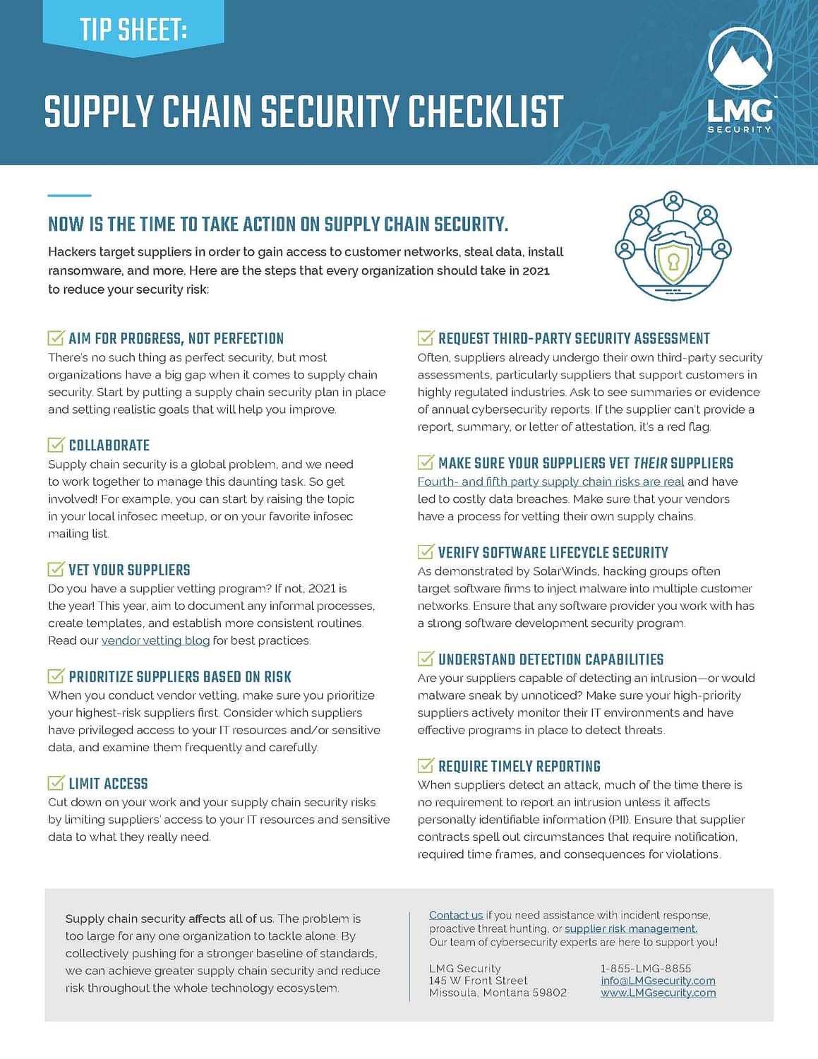 Supply Chain Security Checklist Lmg Security