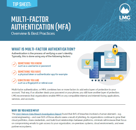 Multi-Factor Authentication Overview & Best Practices | LMG Security